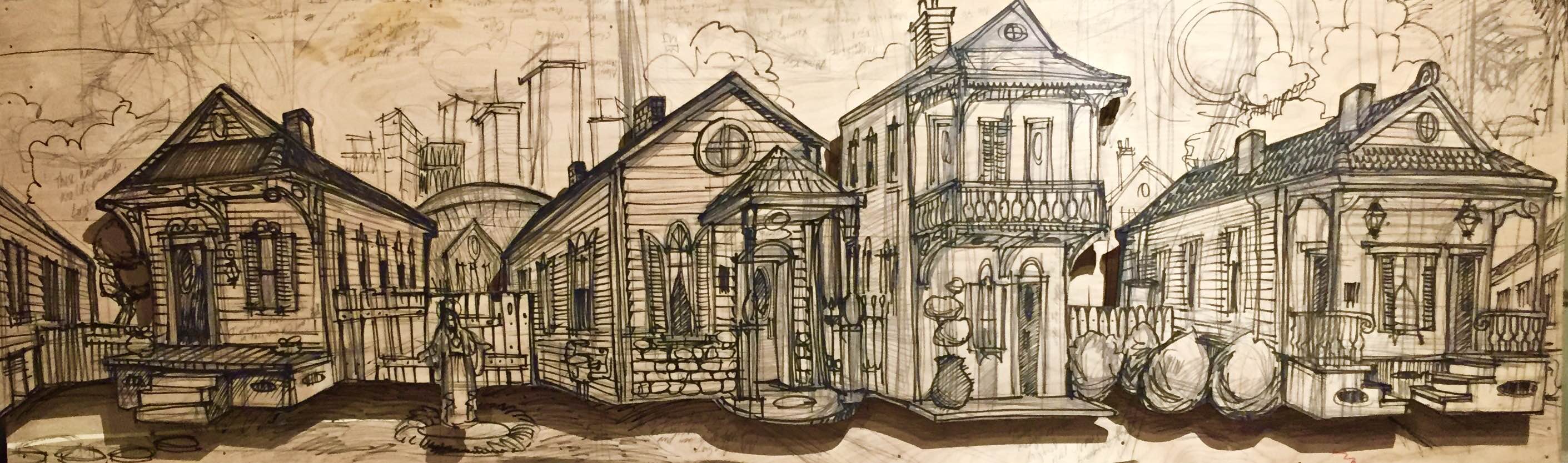 Up the Street Original - Terrance Osborne Art